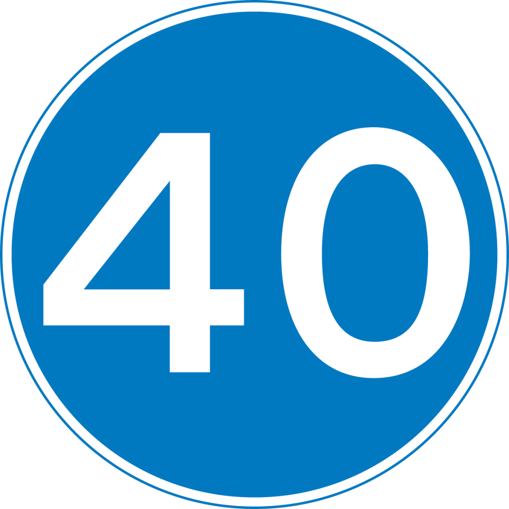 Minimum Speed Limit Sign 40 Mph Theory Test