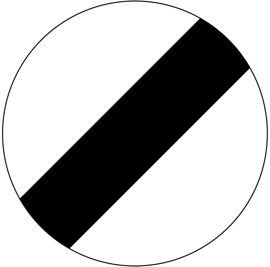 National speed limit sign - Theory Test National speed limit sign - Theory Test